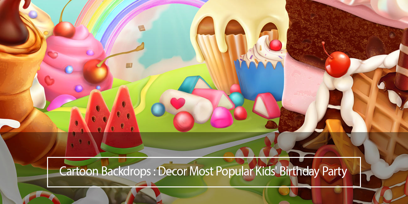 Cartoon Backdrops : Decor Most Popular Kids' Birthday Party