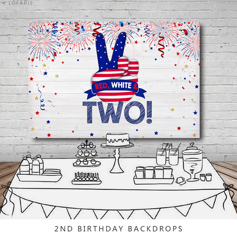 Happy 2nd Birthday Backdrops for Theme Party - Lofaris UK