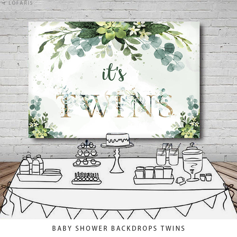 Great Selection of Twins Baby Shower Backdrops - Lofaris UK